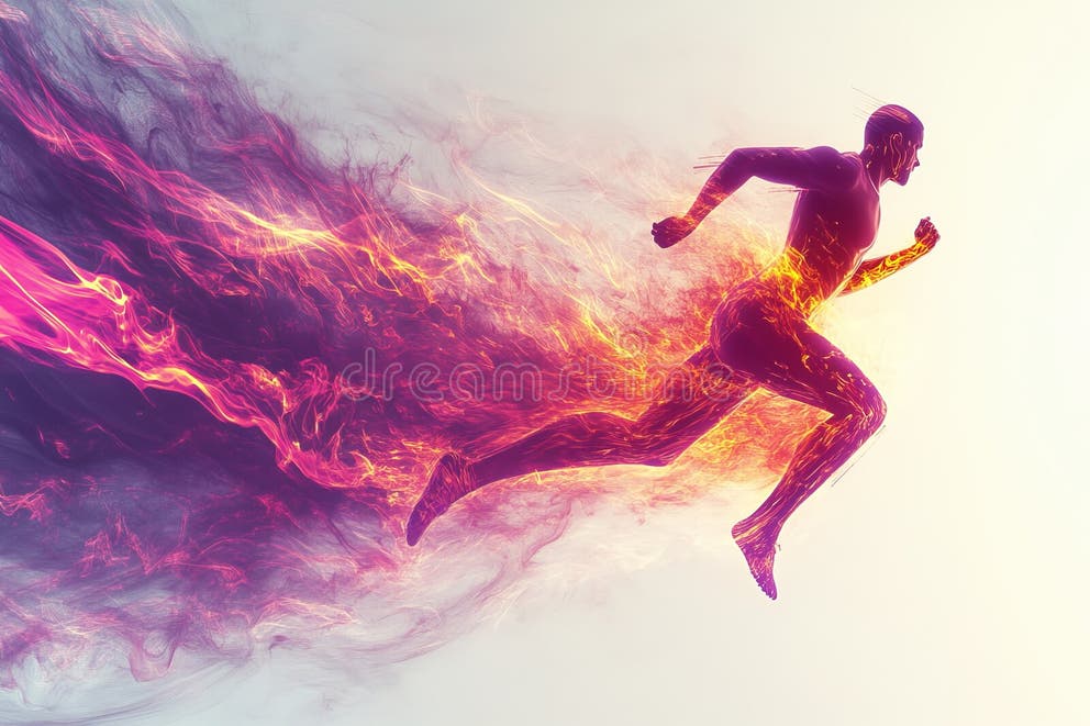 The Conceptual Runner in Dynamic Motion Streaks Generates a Vibrant ...