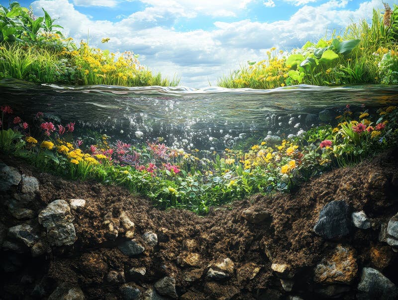 Conceptual Scene of Balancing Natural Processes Stock Image - Image of ...