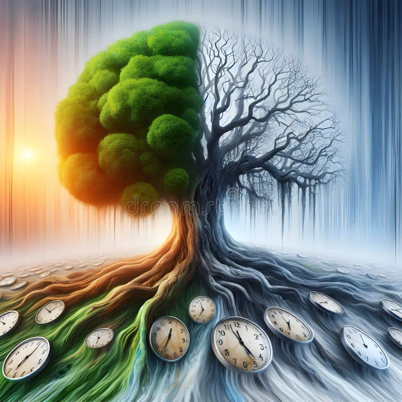 A Conceptual Scene Representing the Passage of Time and Aging Stock ...