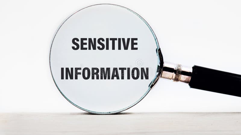 Conceptual Sensitive Information Symbol. Copy Space Stock Photo - Image ...