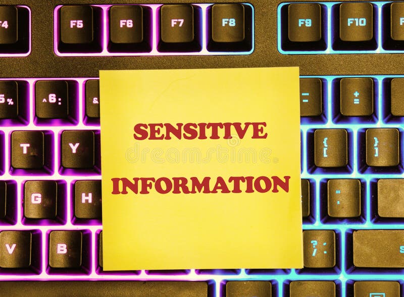 Conceptual Sensitive Information Symbol. Copy Space Stock Image - Image ...