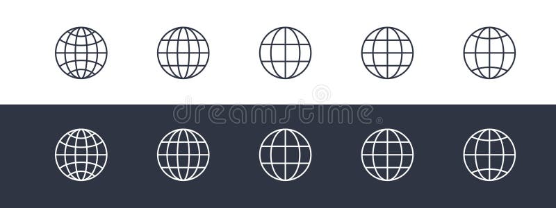 Conceptual Signs of Earth Globe. Isolated Vector Illustration Stock ...