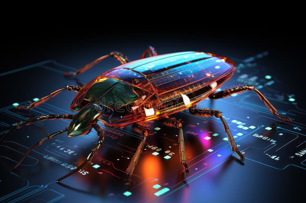 Conceptual Software Ghost Bug Glitched Lines on Screen AI Generated ...