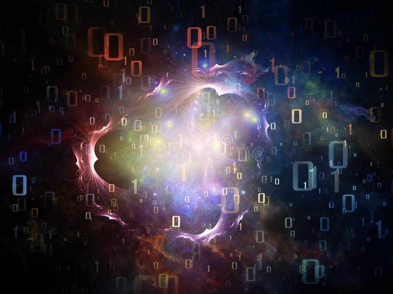 Conceptual Space Geometry stock illustration. Illustration of bright ...