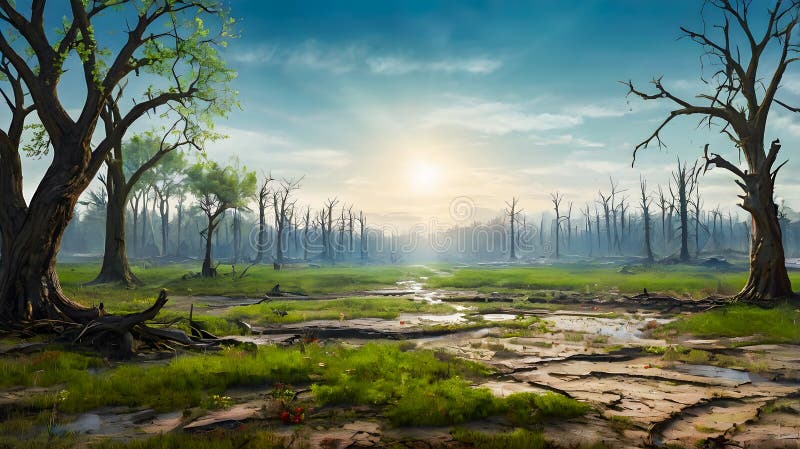 Conceptual Split-image Illustration. Stock Photo - Image of degradation ...