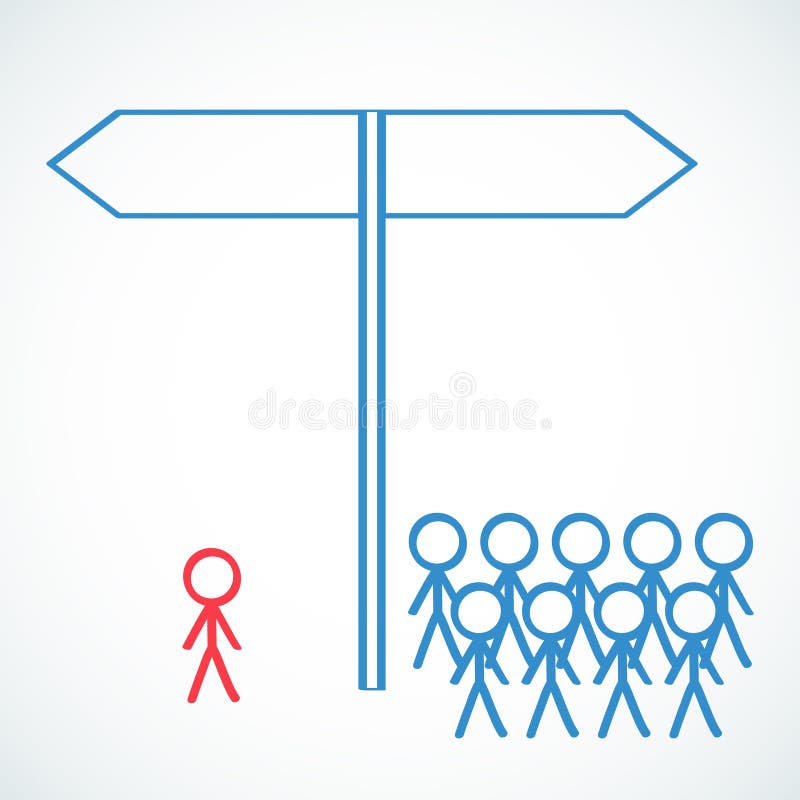 Conceptual: Stick Figures in Homogeneous Rows One Stock Vector ...