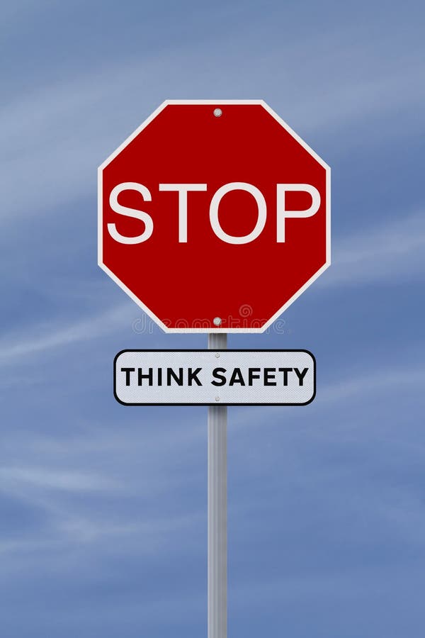 Stop: Think Safety stock photo. Image of workplace, conceptual - 29765120