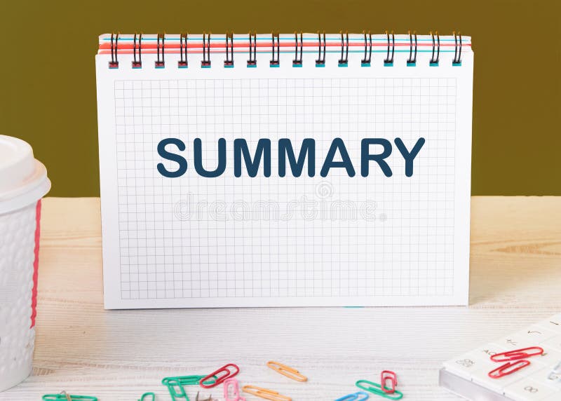 Conceptual Summary Word Symbol. Copy Space Stock Photo - Image of ...