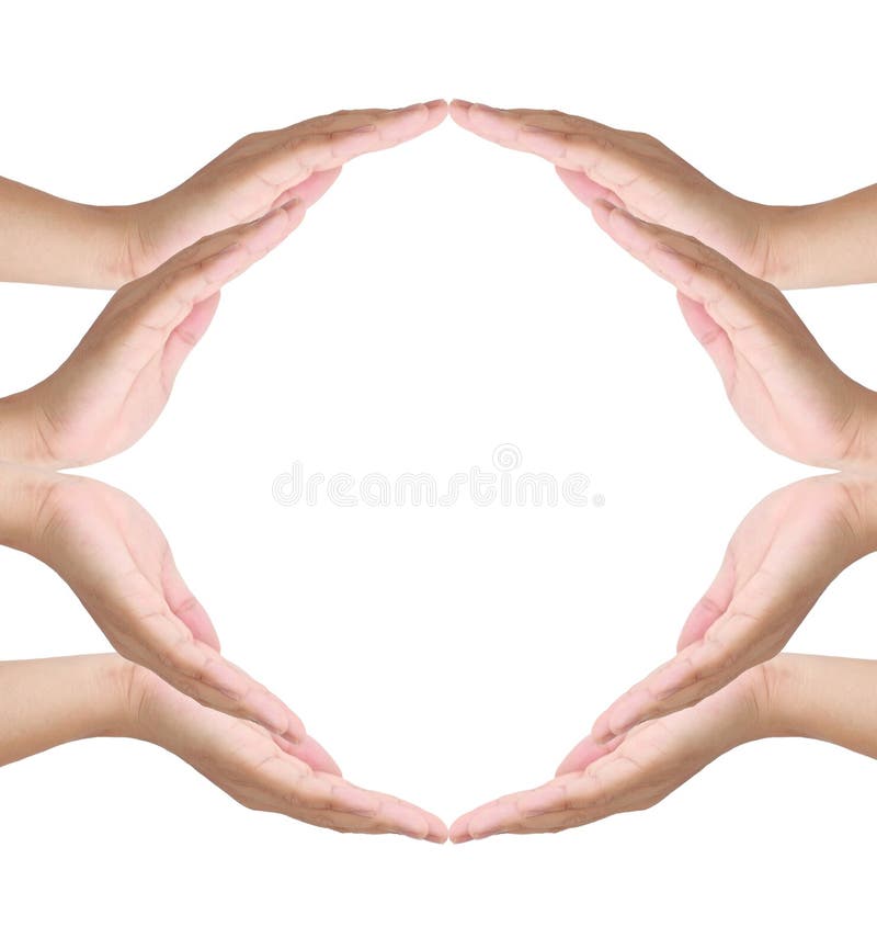 Hands circle stock image. Image of interracial, arms - 27444271