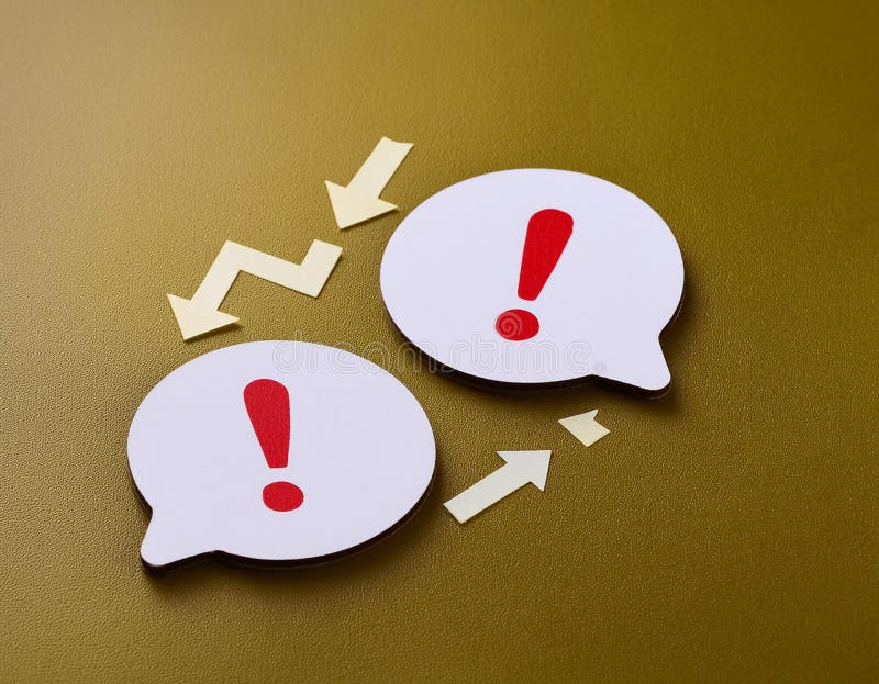 Conceptual Symbols Representing an Argument and Disagreement, Featuring ...