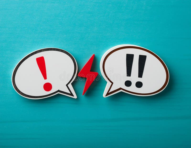 Conceptual Symbols Representing an Argument and Disagreement, Featuring ...