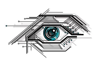 Conceptual Tech Stylized Eye Stock Vector - Illustration of electronics ...