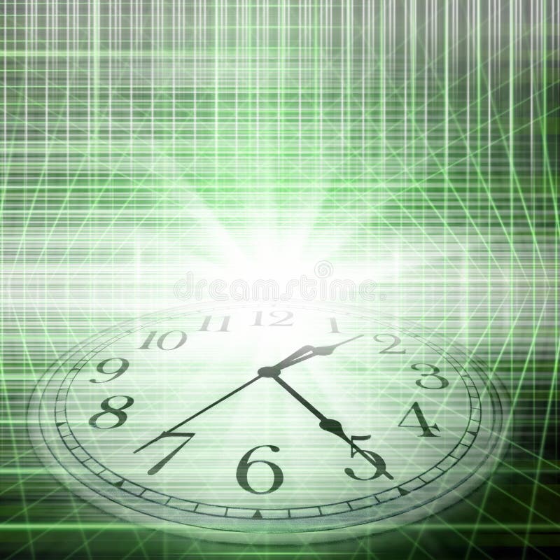 Conceptual Technology and Time Image of Clock and Abstract Light Stock ...