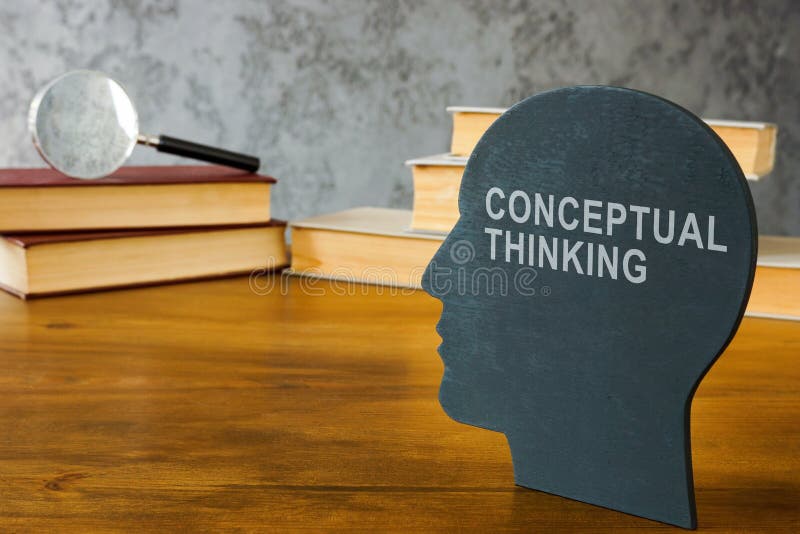 Conceptual Thinking Inscription on the Head and Books Near. Stock Photo ...