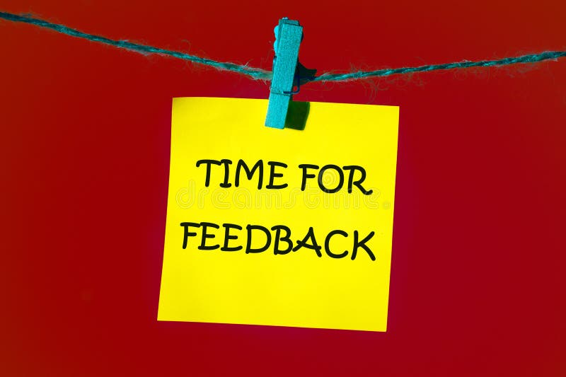 Conceptual Time for Feedback Symbol. Copy Space Stock Photo - Image of ...