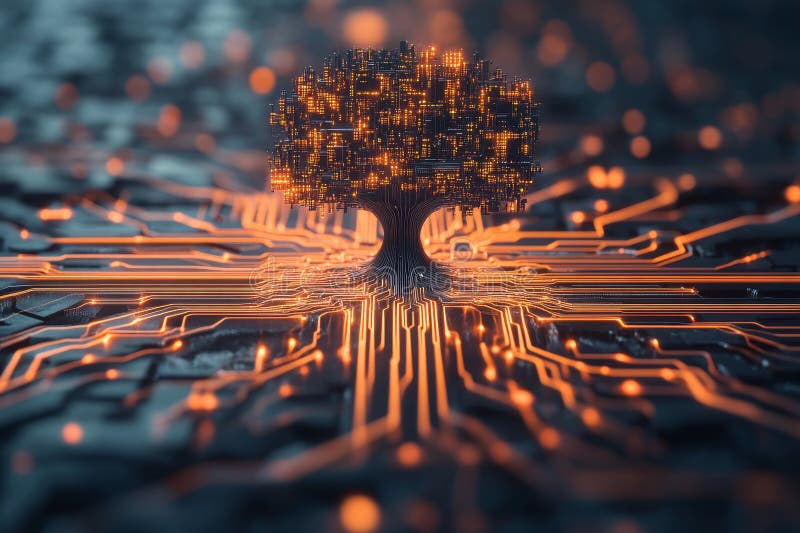 Conceptual Tree of Innovation Visualized in AI Technology Stock ...