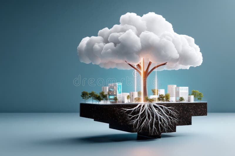 Conceptual Tree with Roots Symbolizing Data Sources, Branches ...