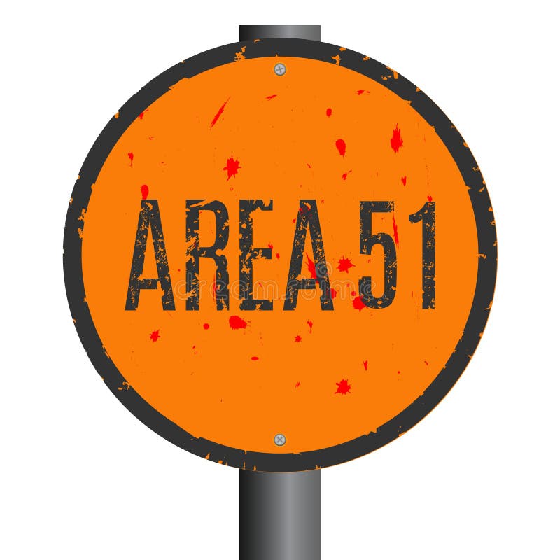 Conceptual Vector Illustration. Area 51 Sign. Stock Vector ...