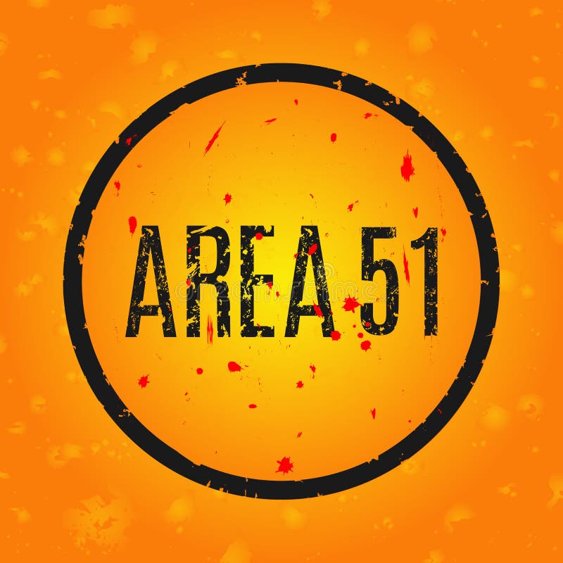 Conceptual Vector Illustration. Area 51 Sign. Stock Vector ...