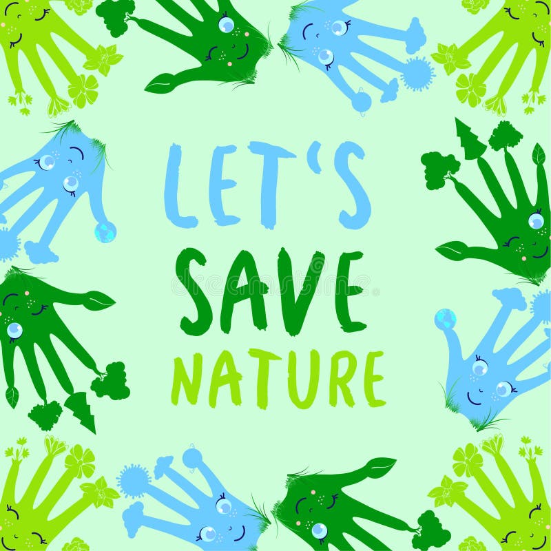 Conceptual Vector Illustration on the Theme of Environmental Protection ...