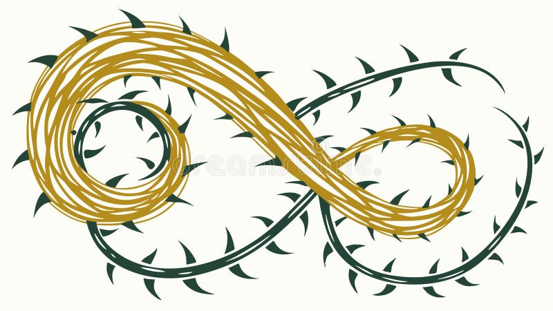 Infinity Symbol Made of Thorny Vines. Eternal Struggle Concept Art ...