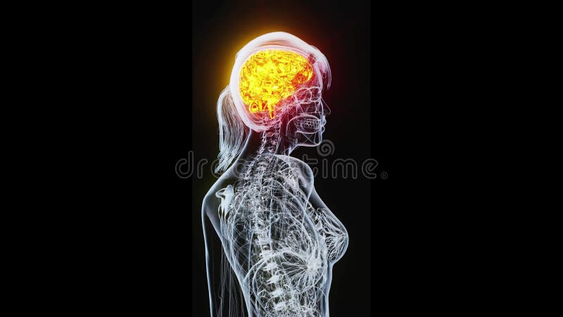 Vertical Animation of the Brain Stock Video - Video of biology ...