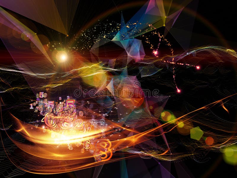 Conceptual Virtual World stock illustration. Illustration of concept ...