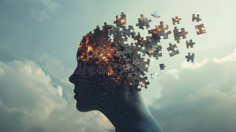Conceptual Visualisation of Human Intelligence and Cognitive Process Stock Image - Image of data ...