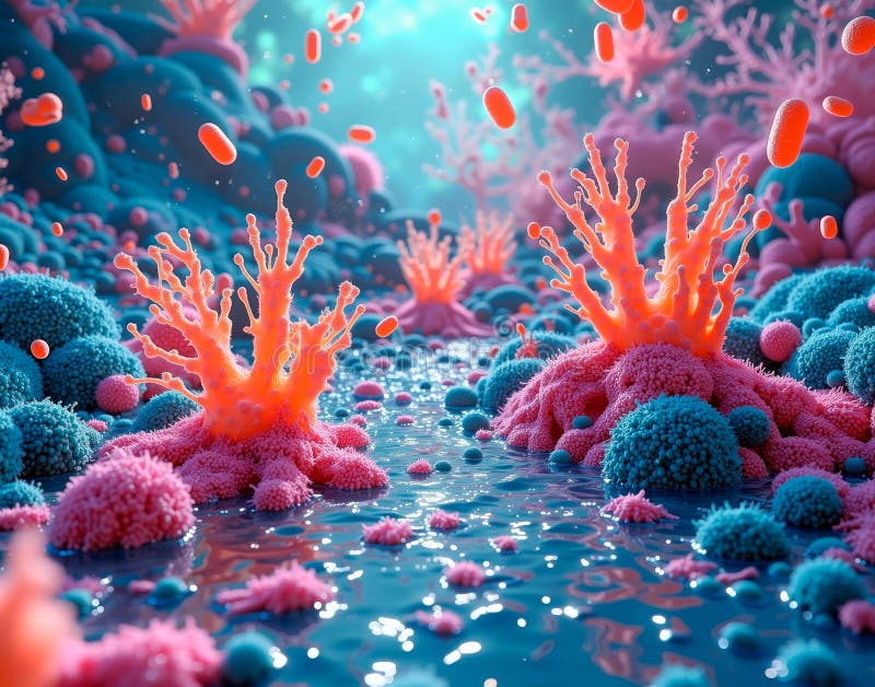 A Conceptual Visualization of Bacteria Rapidly Growing Across a ...