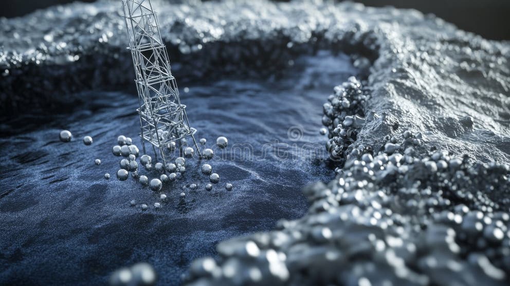 Conceptual Visualization of Cesium Formate Molecule in 3D Space Stock ...