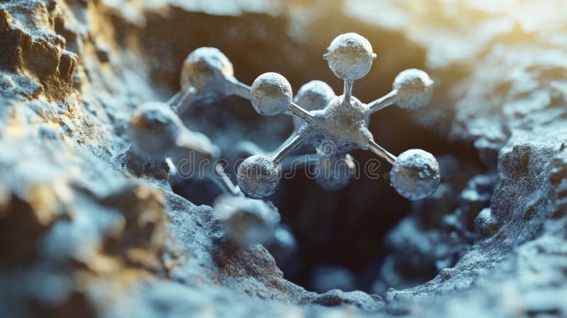 Conceptual Visualization of Cesium Formate Molecule in Detailed ...