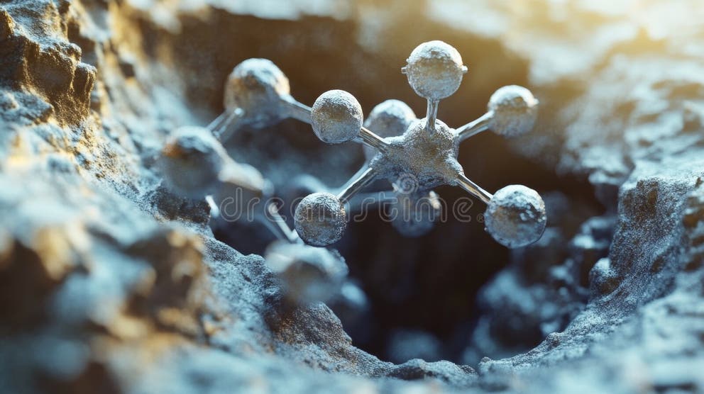 Conceptual Visualization of Cesium Formate Molecule in Detailed ...
