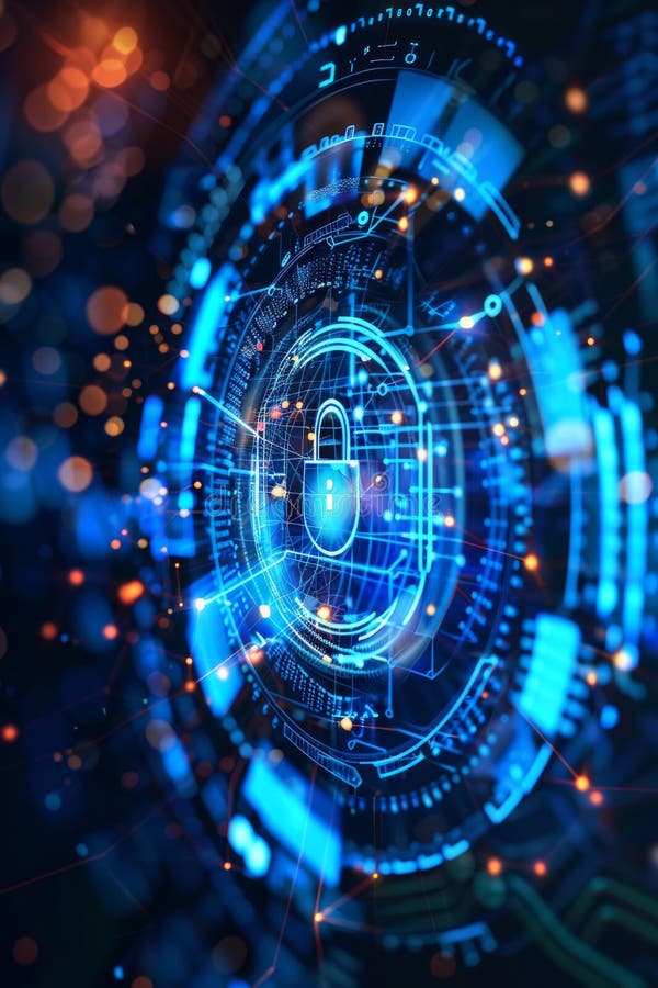 Conceptual Visualization of Cybersecurity Strategies. Stock ...