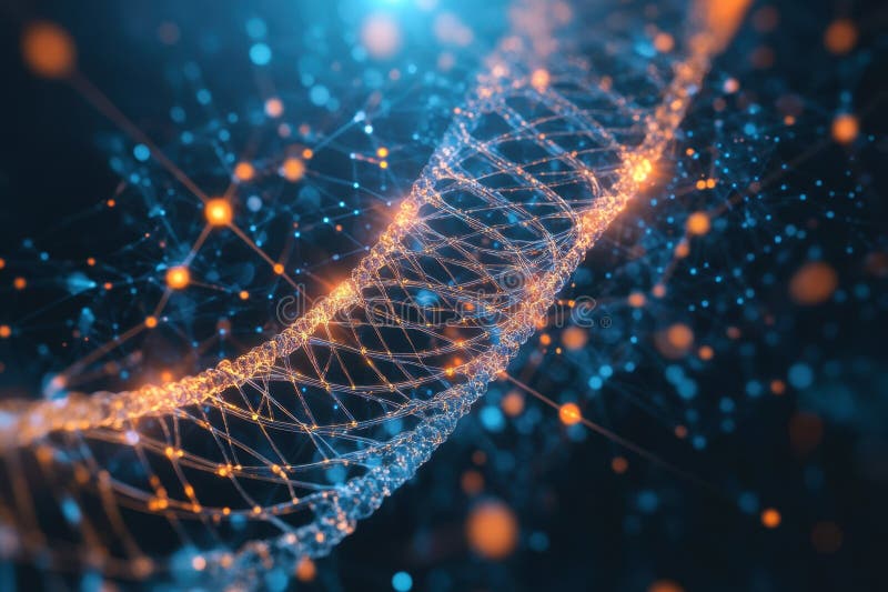 Conceptual Visualization of a DNA Double Helix Structure in a Molecular ...