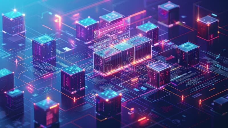 A Conceptual Visualization of a Futuristic Smart City Bathed in Neon ...