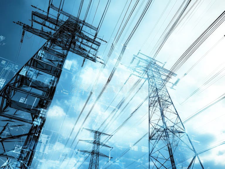 Conceptual Visualization of Smart Grids and Energy Flow Stock ...