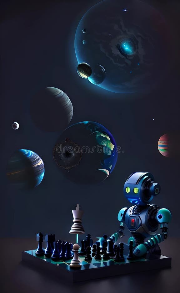 A Conceptual Visualization of Two Robots Playing Chess, Generated by AI ...