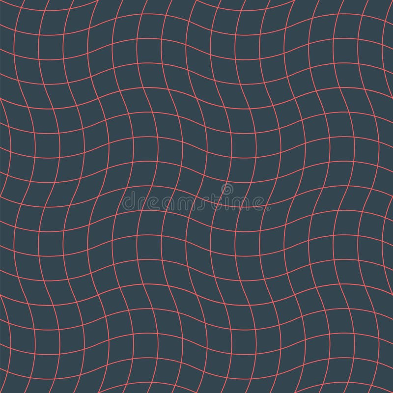 Conceptual Wireframe Warped Surface Outline Seamless Pattern Abstract ...
