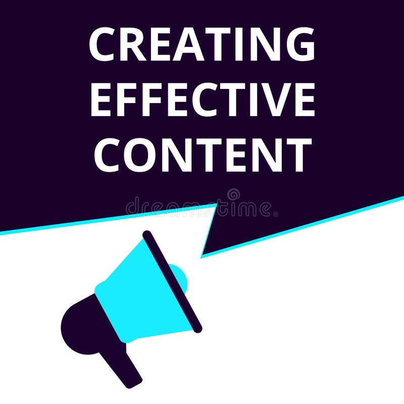 Conceptual Writing Showing Creating Effective Content Stock ...
