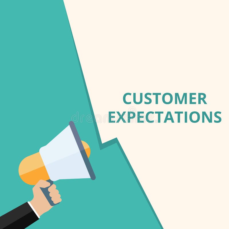 Conceptual Writing Showing Customer Expectations Stock Illustration ...