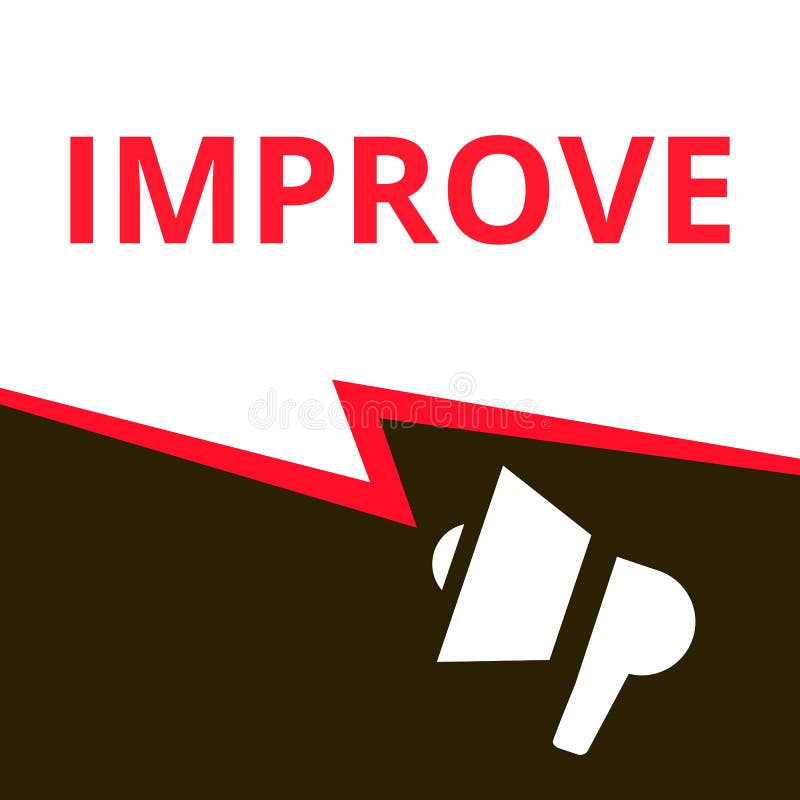 Conceptual Writing Showing Improve Stock Illustration - Illustration of ...