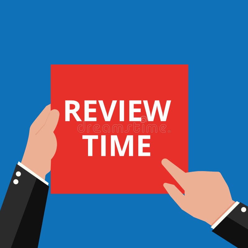 Conceptual Writing Showing Review Time Stock Illustration ... Conceptual Writing Showing Review Time Stock Illustration ...