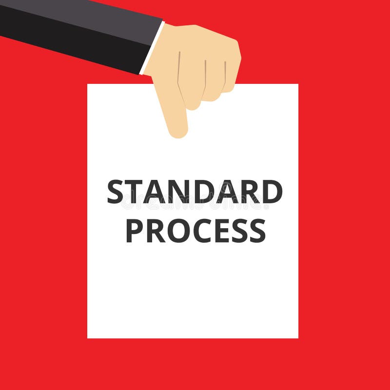Conceptual Writing Showing Standard Process Stock Illustration ...