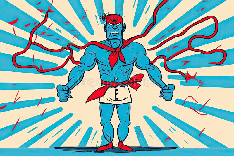 Conceptualization of a Person Bound by a Blue Monday Stock Illustration ...