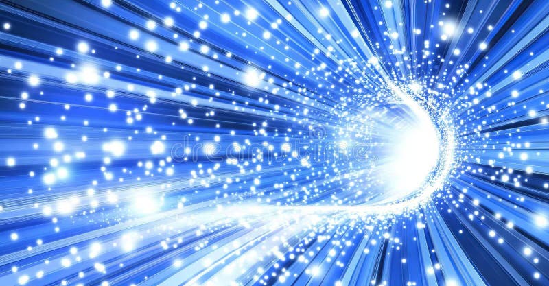 Conceptualization of a Sci-fi Corridor. 3D Animation of a Neon Light ...