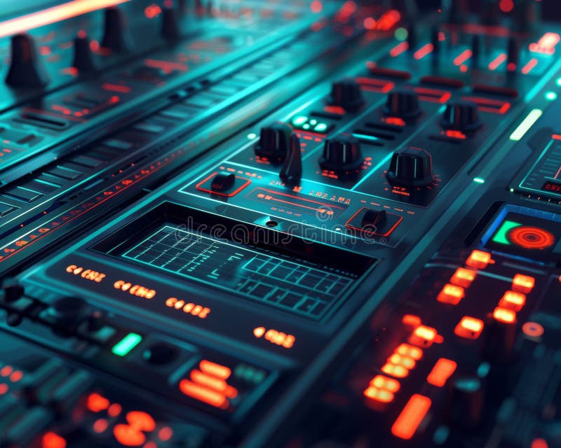 Conceptualize an Audio Control Panel Infused with Futuristic Technology ...