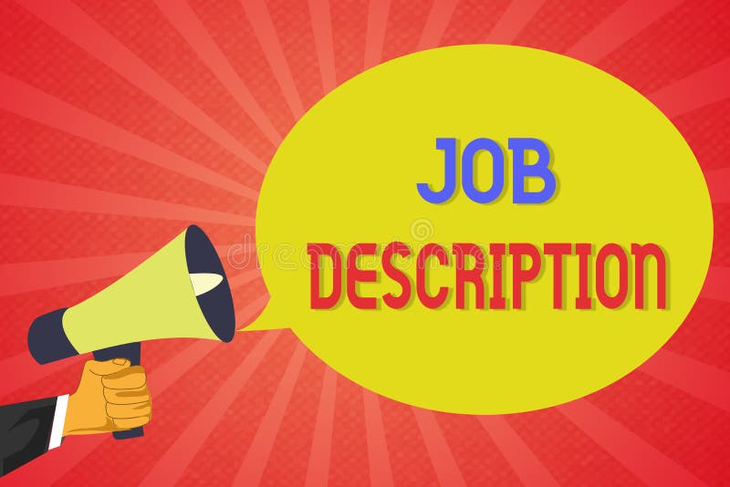 Conceptuele Hand Die Tonend Job Description Schrijven Het Document Van ... Conceptuele Hand Die Tonend Job Description Schrijven Het Document Van ...