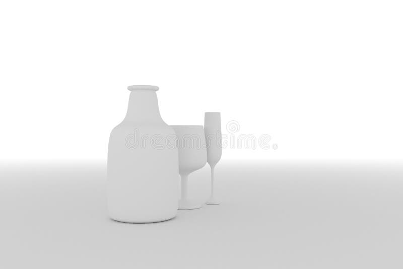 Concepture Still Life, Bottle & Glass, for Design Texture & Background ...