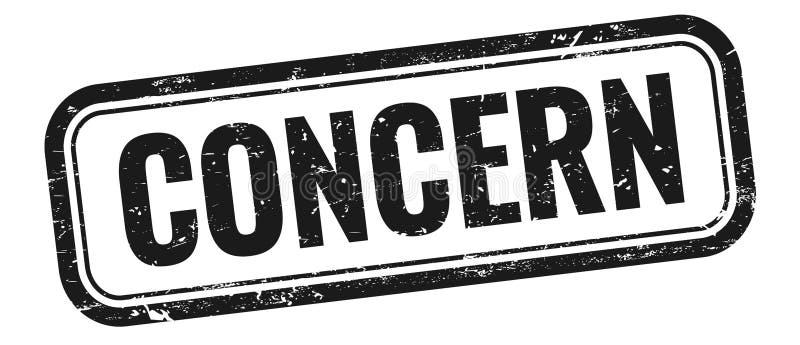 CONCERN Text on Black Grungy Vintage Stamp Stock Illustration ...