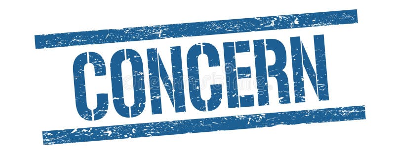 CONCERN Text on Blue Vintage Lines Stamp Stock Illustration ...